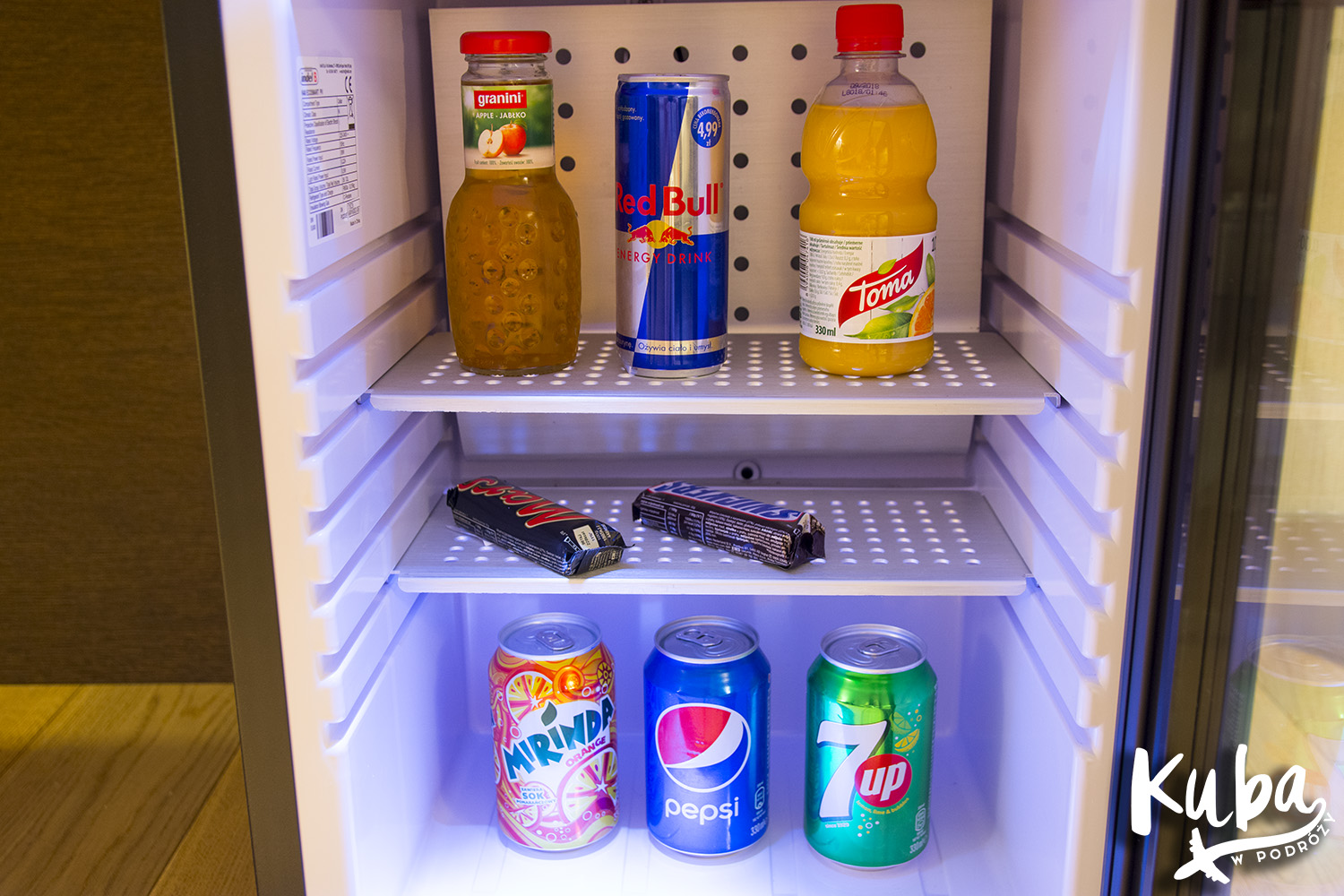 AC Hotel by Marriott Wrocław – minibar | Kuba w podróży